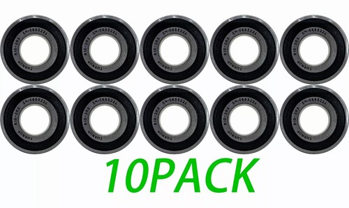 (10) R10-2RS Premium Rubber Seal Ball Bearing C3, 5/8"x1-3/8"x0.3438 ...