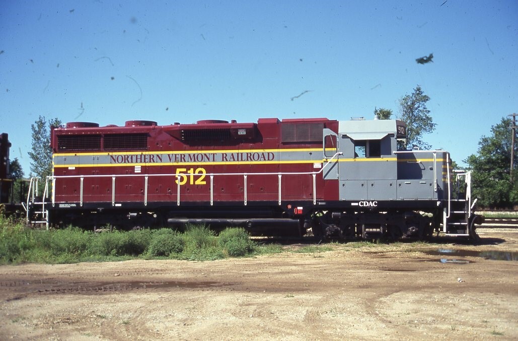 NORTHERN VERMONT Railroad Train Locomotive 512 WATERLOO IA Original ...