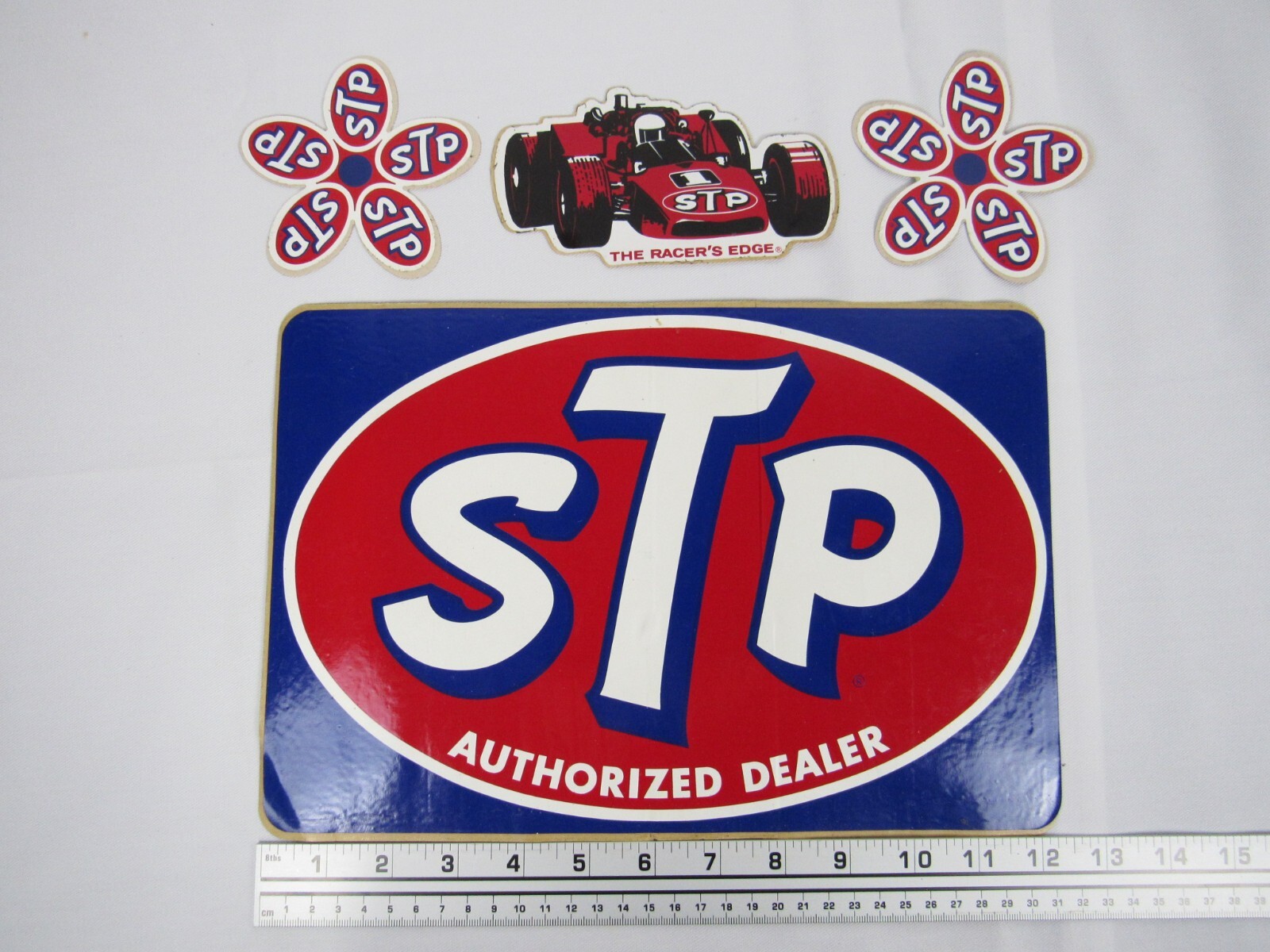 STP Racing Sticker Lot - Motor Oil - The Racer's Edge - Vintage - 8" x ...