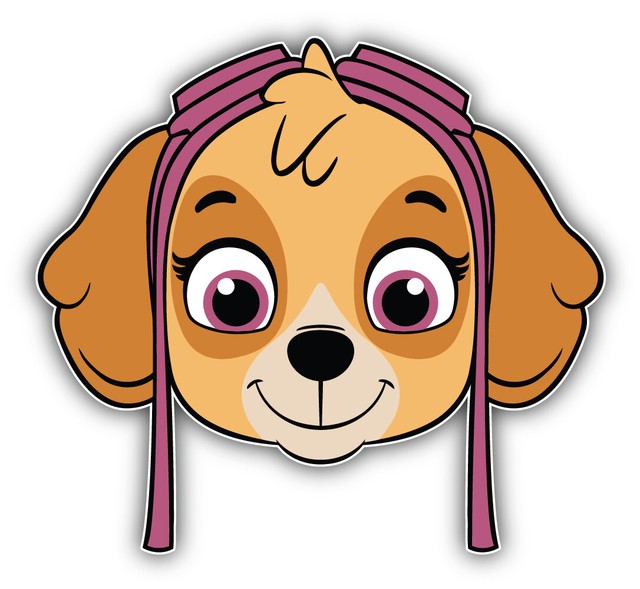 Paw Patrol Skye Head Cartoon Sticker Bumper Decal - ''SIZES'' | eBay