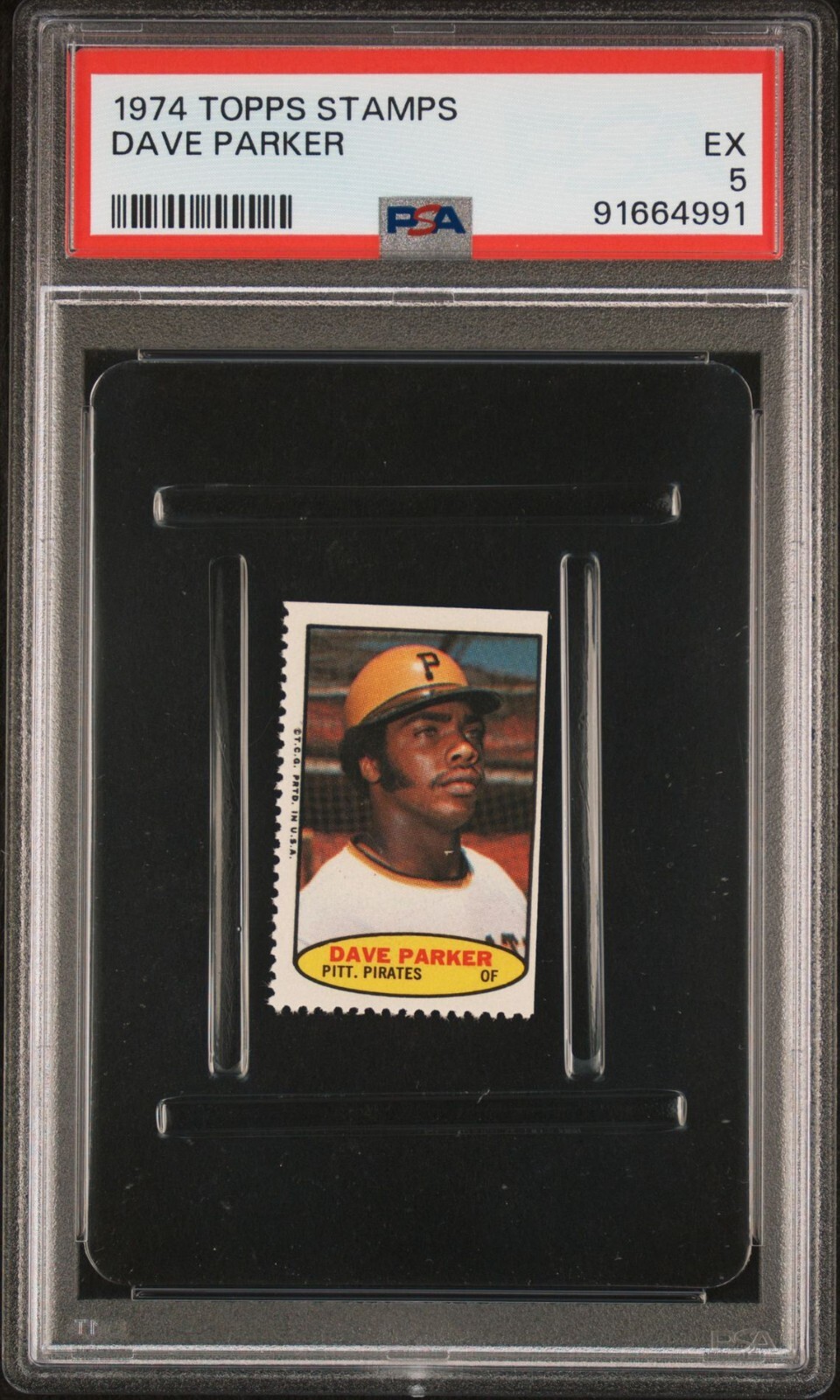 COBRA PSA 5 EX DAVE PARKER ROOKIE 1974 TOPPS STAMPS GRADED VINTAGE ...