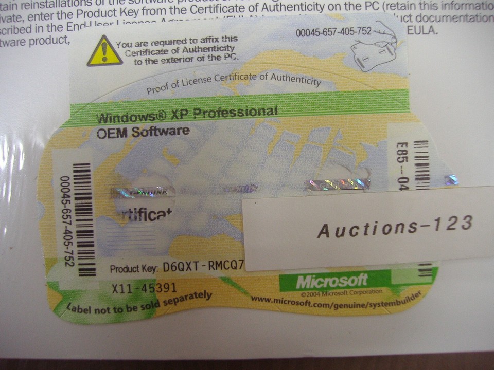 MICROSOFT WINDOWS XP PROFESSIONAL FULL OPERATING SYSTEM MS WIN PRO =NEW ...