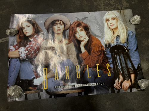 The Bangles everything everywhere tour Poster Vintage 1989 Female Pop ...
