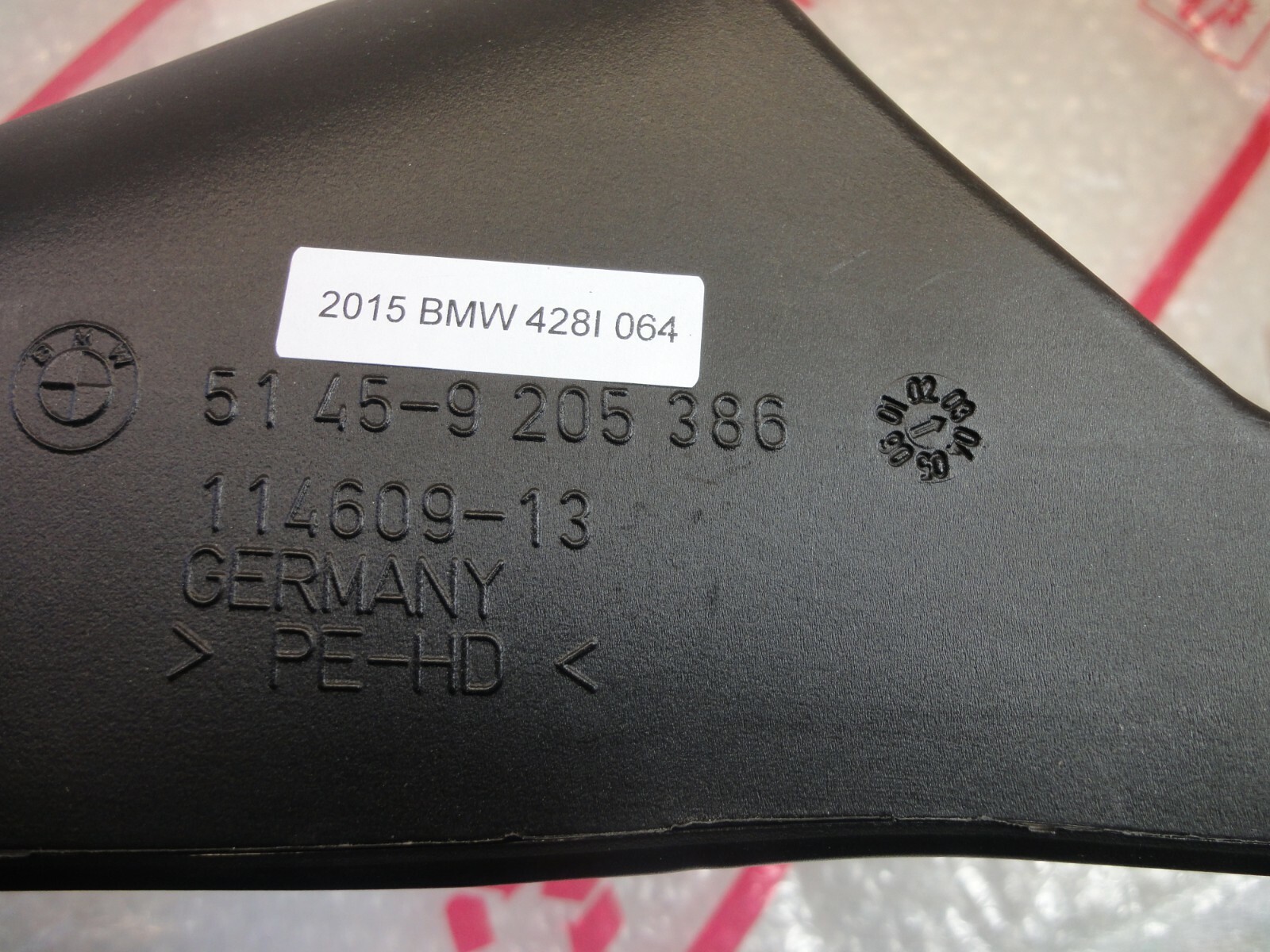 2014-2017 BMW 4 SERIES COUPE LEFT DRIVER FLOOR HEATER DUCT VENT TUBE ...