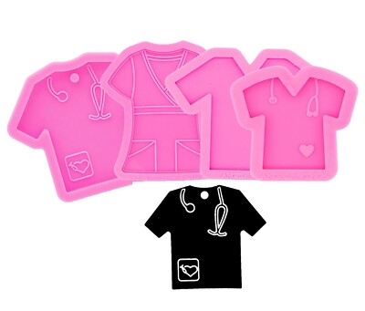 Shirt Badge Resin Molds Shiny Glossy Silicone Mold DIY Jewelry Making ...