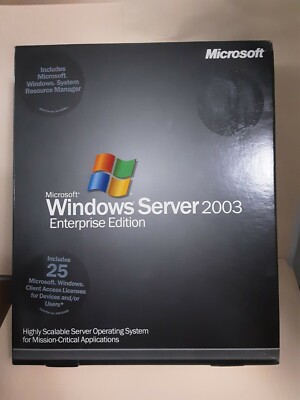 Microsoft Windows Server 2003 Enterprise Edition with 25 Client Access ...