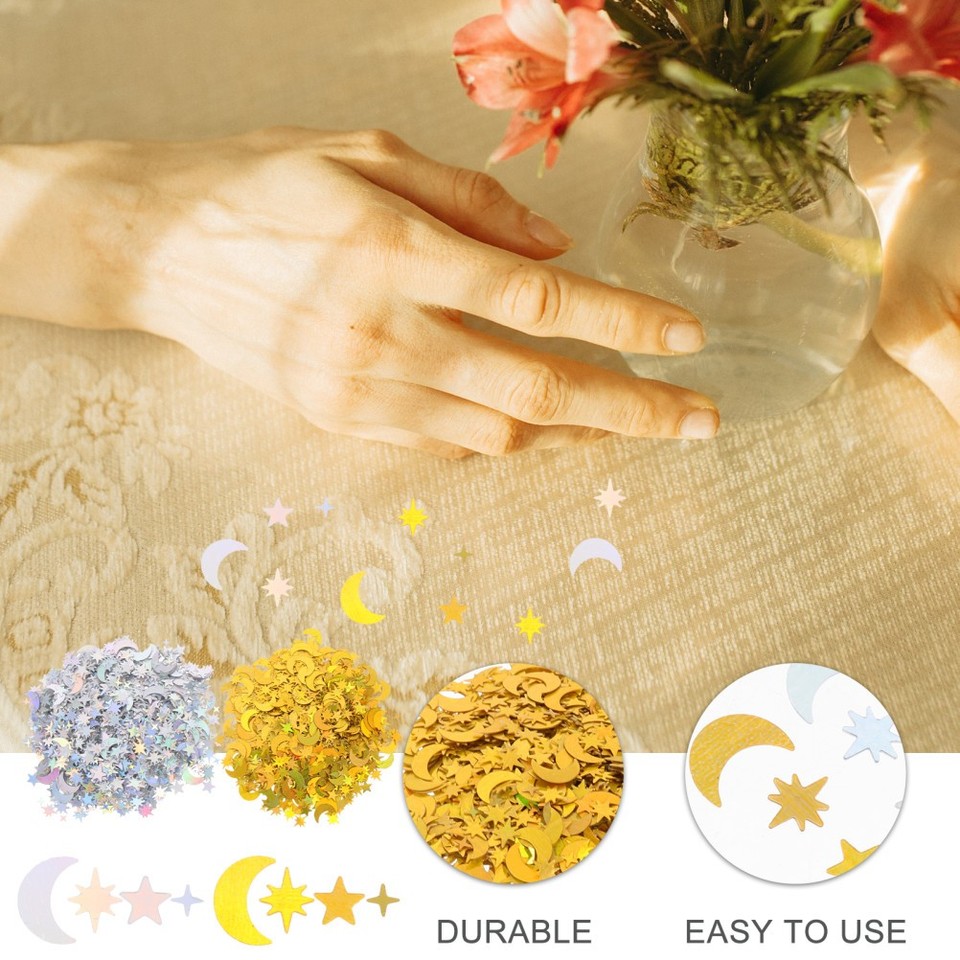 1 Set Ramadan Mubarak Party Decorative Confetti Star and Moon ...