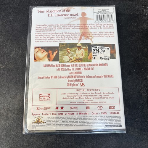 Women in Love (DVD, 2003) MGM Widescreen Ken Russell Alan Bates Glenda ...