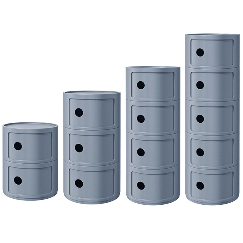 2/3/4/5 Tiers Plastic Cylinder Storage Unit Cabinet Cupboard Tower ...