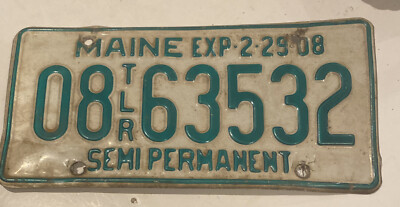 Maine License Plate 08-63532 TRL Expired! | eBay