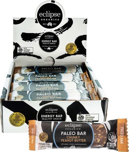 Eclipse Organics Raw Paleo Bar Chunky Peanut Butter 45g (Pack of 12 ...