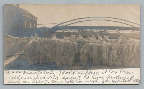 Winter Icicles COLD BROOK New York RPPC Antique Herkimer County NY ...