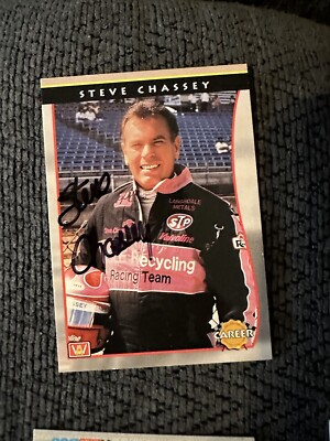 Signed Trading Card Indy 500 Car Indianapolis Steve Chassey Autographed ...