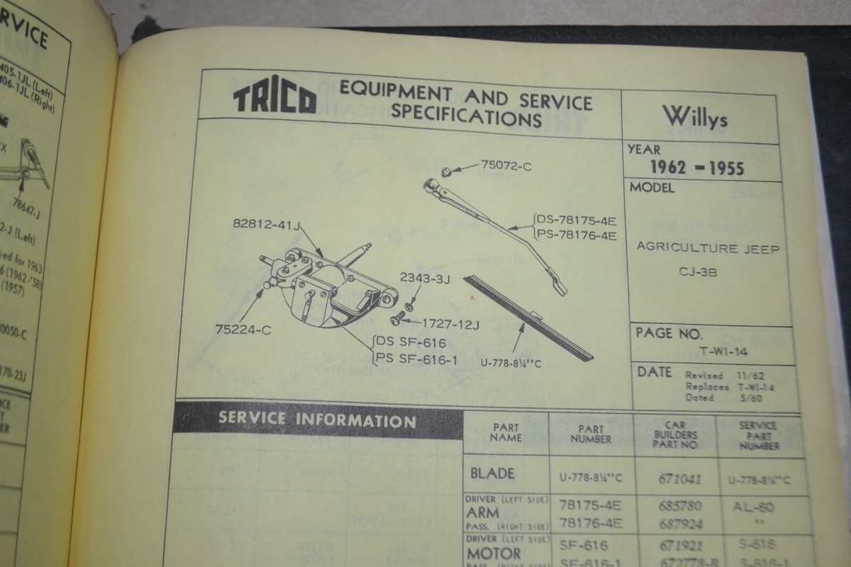 Trico Wiper Motor Diagram REBUILT 66 71 International Scout 800 Driver