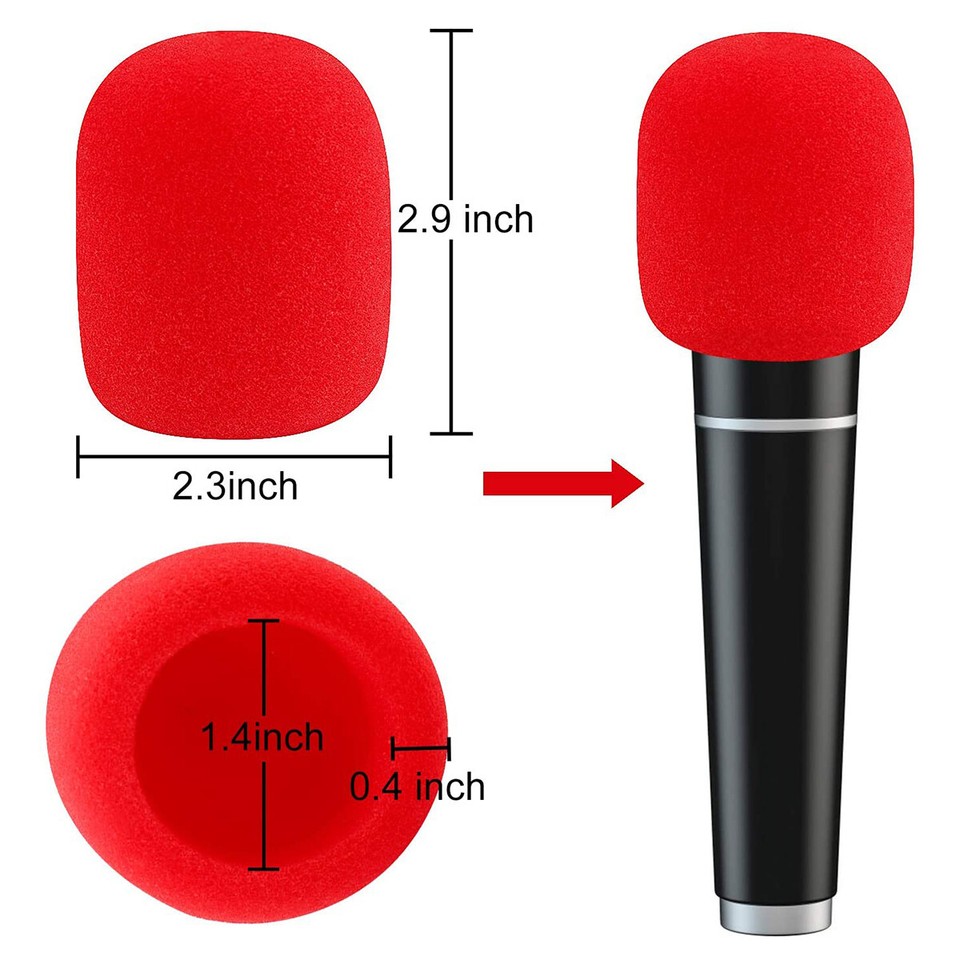 10 PCS Colors Handheld Stage Microphone Windscreen Foam Mic Cover ...