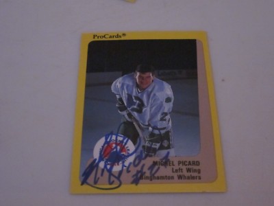MICHEL PICARD AUTOGRAPHED 1989 AHL PROCARDS CARD-BINGHAMTON WHALERS | eBay