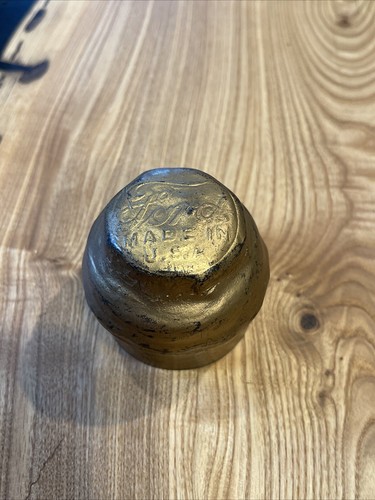 Antique Ford Model T Brass Grease Hub Cap Threaded Dust Cover Screw On ...