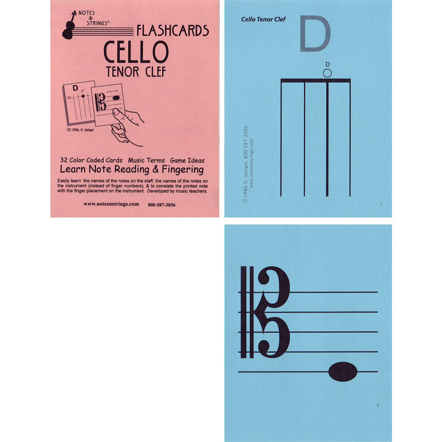 Cello Tenor Clef Regular Size, Laminated Flashcards | eBay
