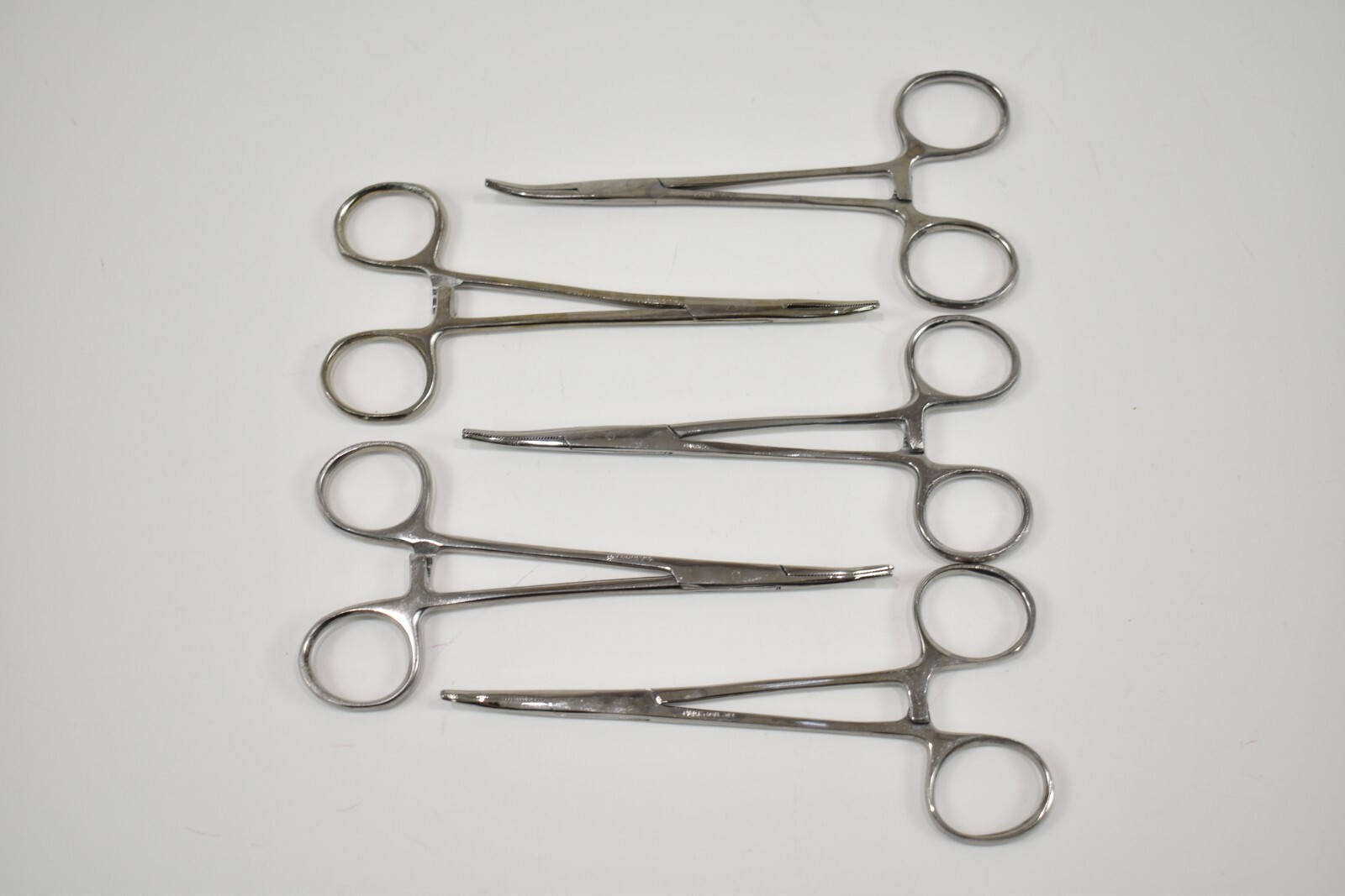 Surgical Hemostat Instruments Set of 5 Curved Kelly 5 "L Stainless ...