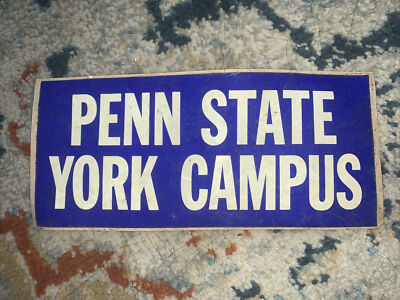 VINTAGE PSU PENN STATE YORK CAMPUS BUMPER STICKER UNUSED ON BACKING 7 1 ...