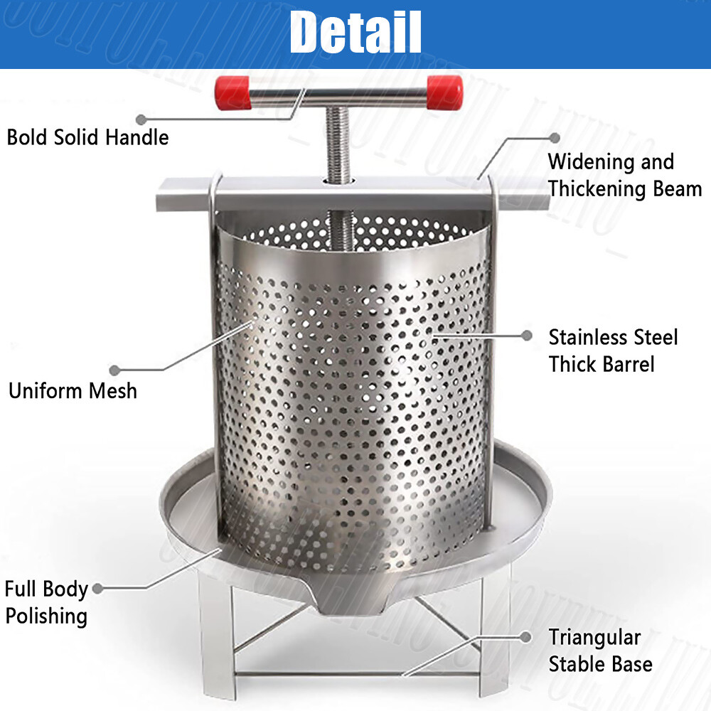 Bee Honey Presser Hold Manual Wine Press Wax Machine Beekeeping ...