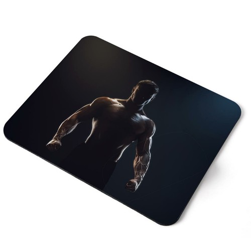 Mouse Mat Pad - Fitness Fighter Boxing Man Gym Laptop PC Desk Office ...