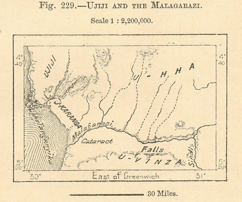 Ujiji and the Malagarasi river. Tanzania sketch map. Tanganyika. SMALL ...