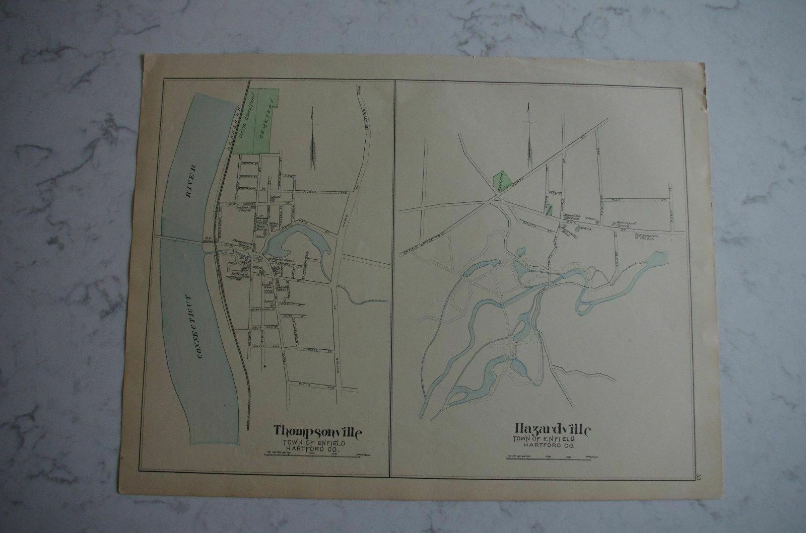 Map 1868 Wethersfield, Connecticut FW Beers | eBay