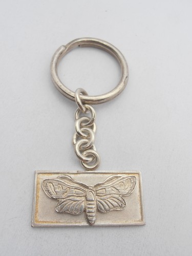 Moth: Keychain in 925 Silver with Butterfly - Lepidoptera - keys ...