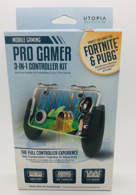 Utopia Elite Gamer 3-in-1 Controller Kit Black for Fortnite & Pubg for ...