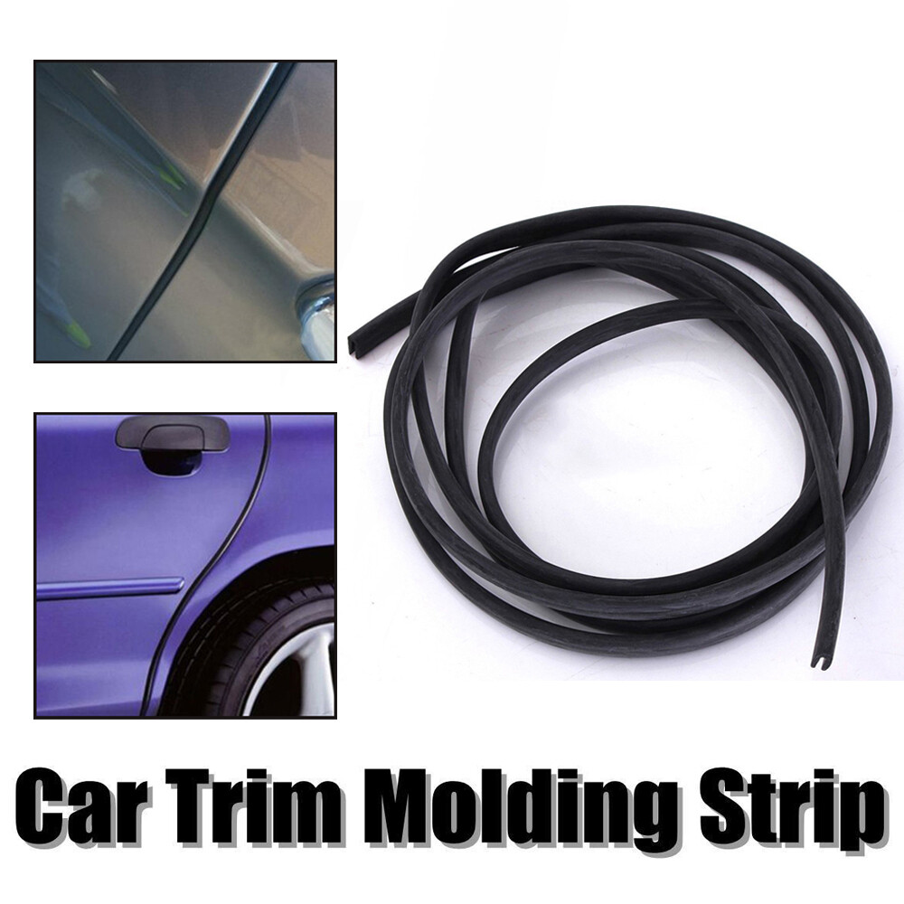 2M Black Rubber U Shape Seal Strip Car Door Edge Guard Molding Trim ...