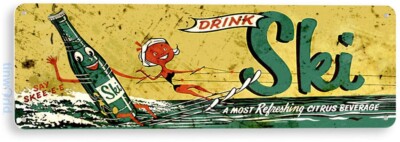 TIN SIGN Ski Soft Drink Retro Soda Cola Drink Kitchen Metal Decor B588 ...