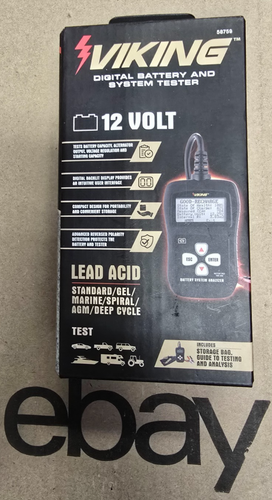 VIKING DIGITAL 12V BATTERY & SYSTEM TESTER 58759 SAME DAY SHIP ...