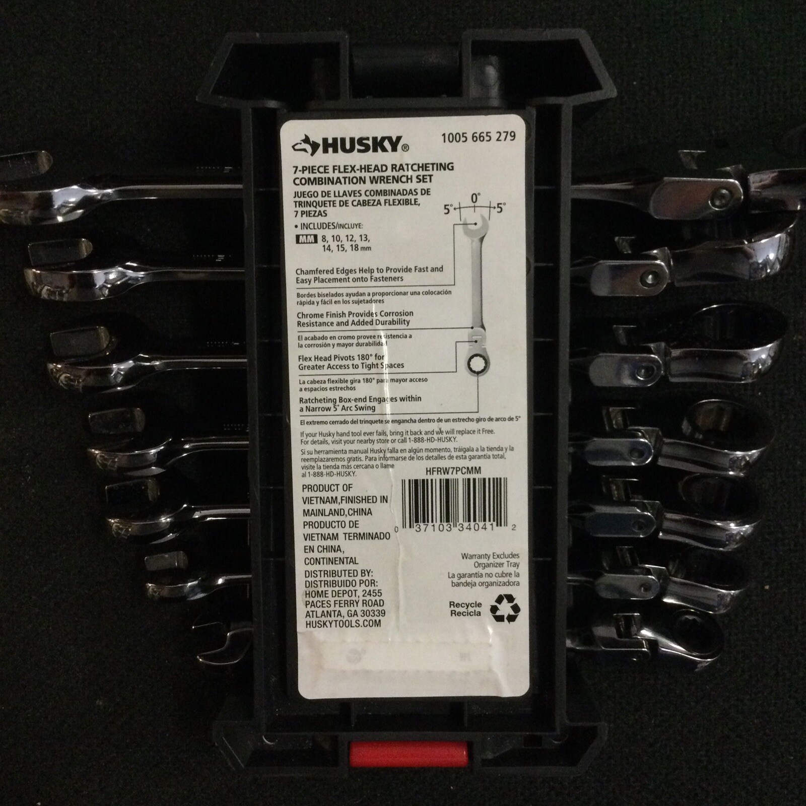 Husky Flex-HEAD Ratcheting MM Combination Wrench Set 7-Piece - 1005 665 ...