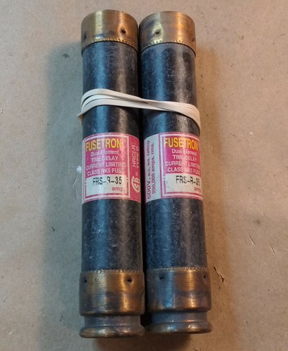 Lot of 2 Fusetron FRS-R-35, 35A, 600VAC Time Delay Fuses | eBay