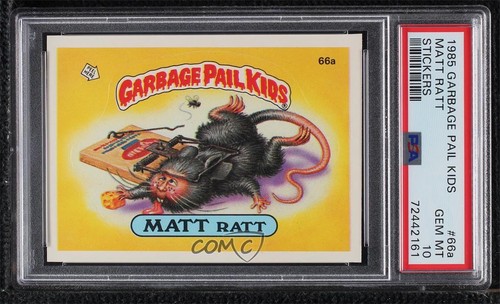 1985 Topps Garbage Pail Kids Series 2 Matt Ratt #66a PSA 10 GEM MT 11d6 ...