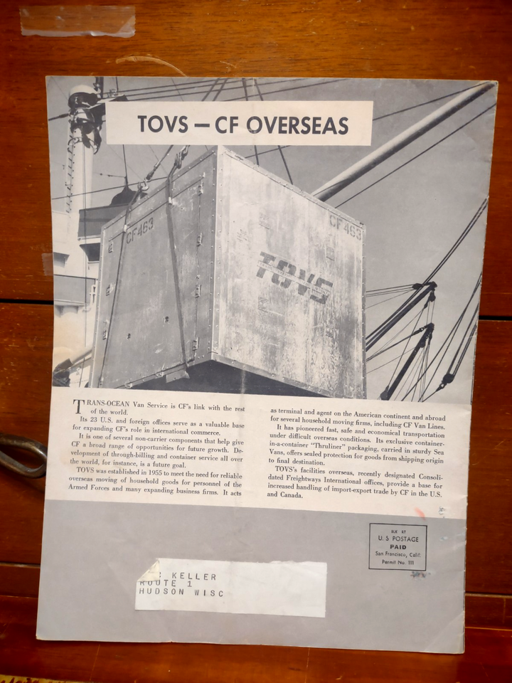 Consolidated Freightways Magazine - The Freighter July 1960 CF Book | eBay
