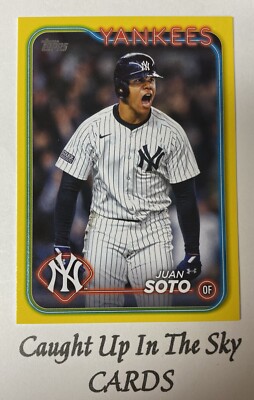 2024 Topps Update Juan Soto Yellow Parallel NY Yankees #US1 Hanger ...