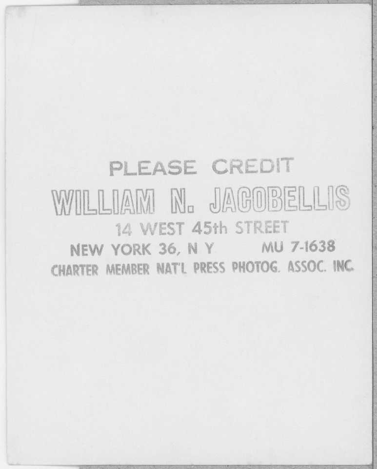 Joe Margoneri - c. 1956-57 New York Giants - 4"x5" original contact ...