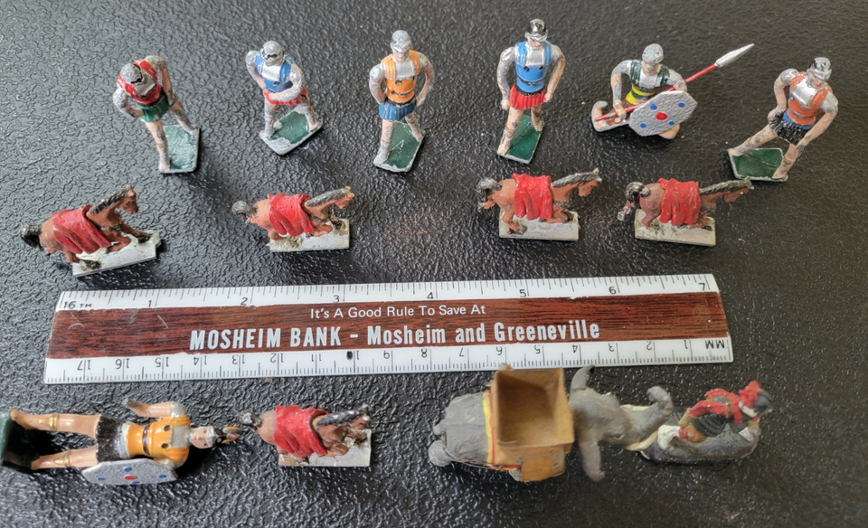 Vintage Lead Roman Soldiers Horses Elephants | eBay