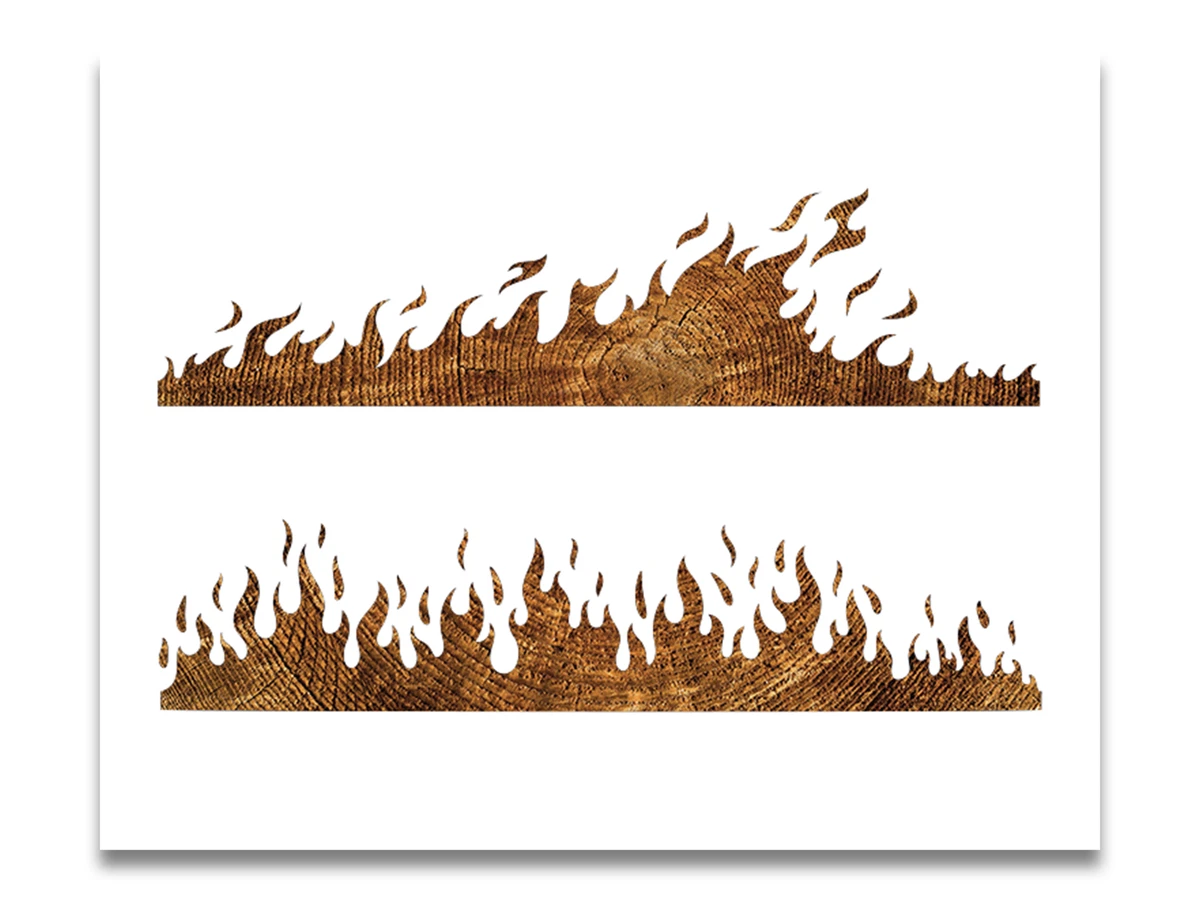Fire Flames Stencil
