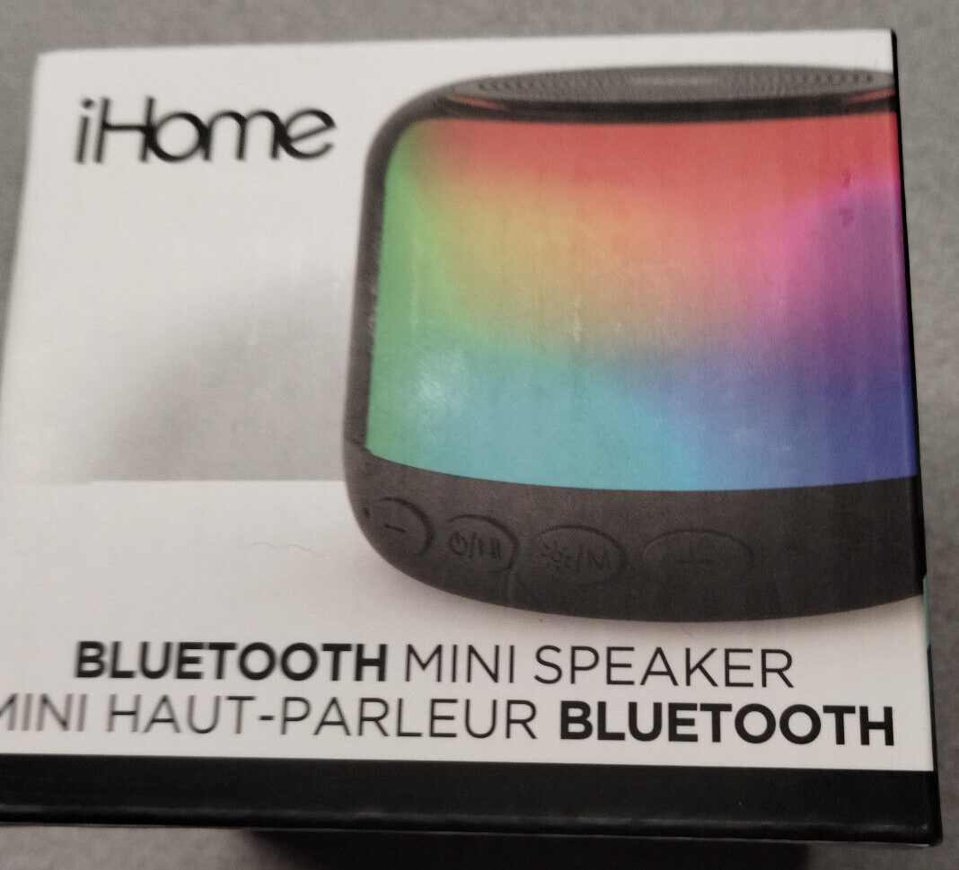 Ihome Mini Bluetooth Speaker Color Changing Rechargable up to 18 Hours ...
