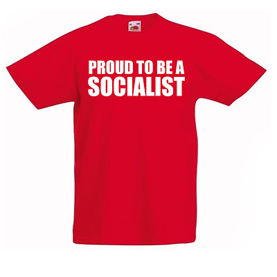 PROUD TO BE A SOCIALIST RED T-SHIRT - JEREMY CORBYN LABOUR LEFT WING ...
