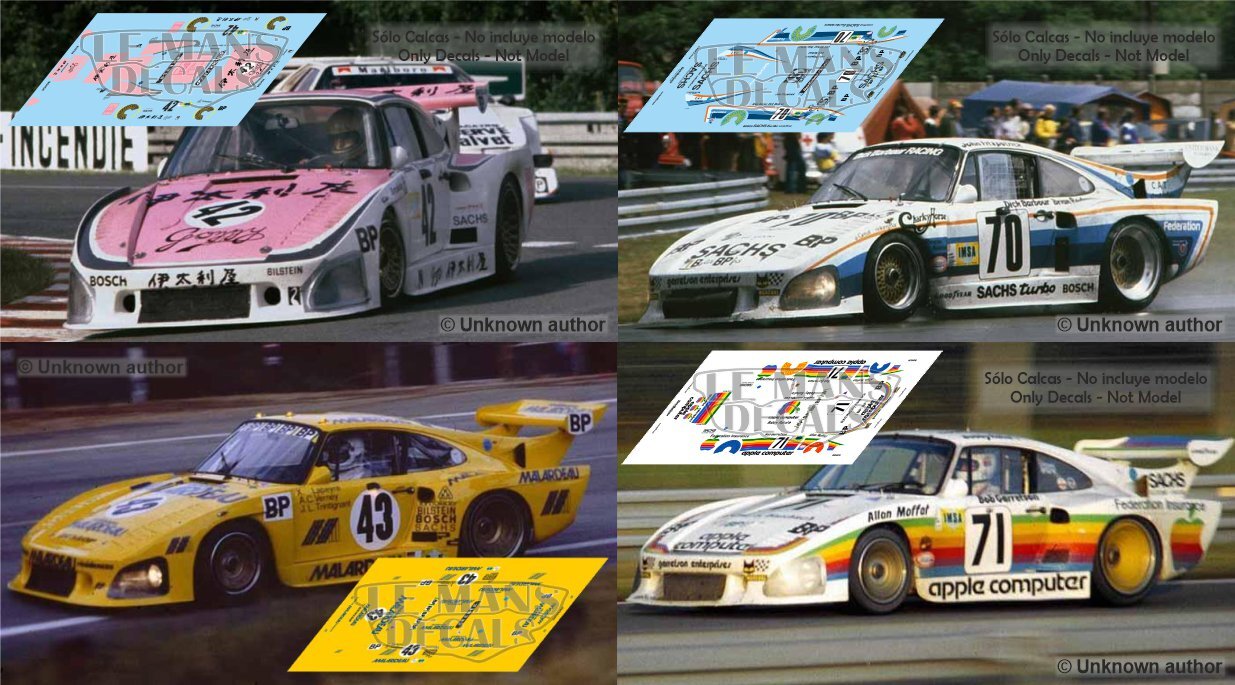 Decals Porsche 935 K3 Le Mans 1980 1:32 1:24 1:43 1:18 slot calcas | eBay