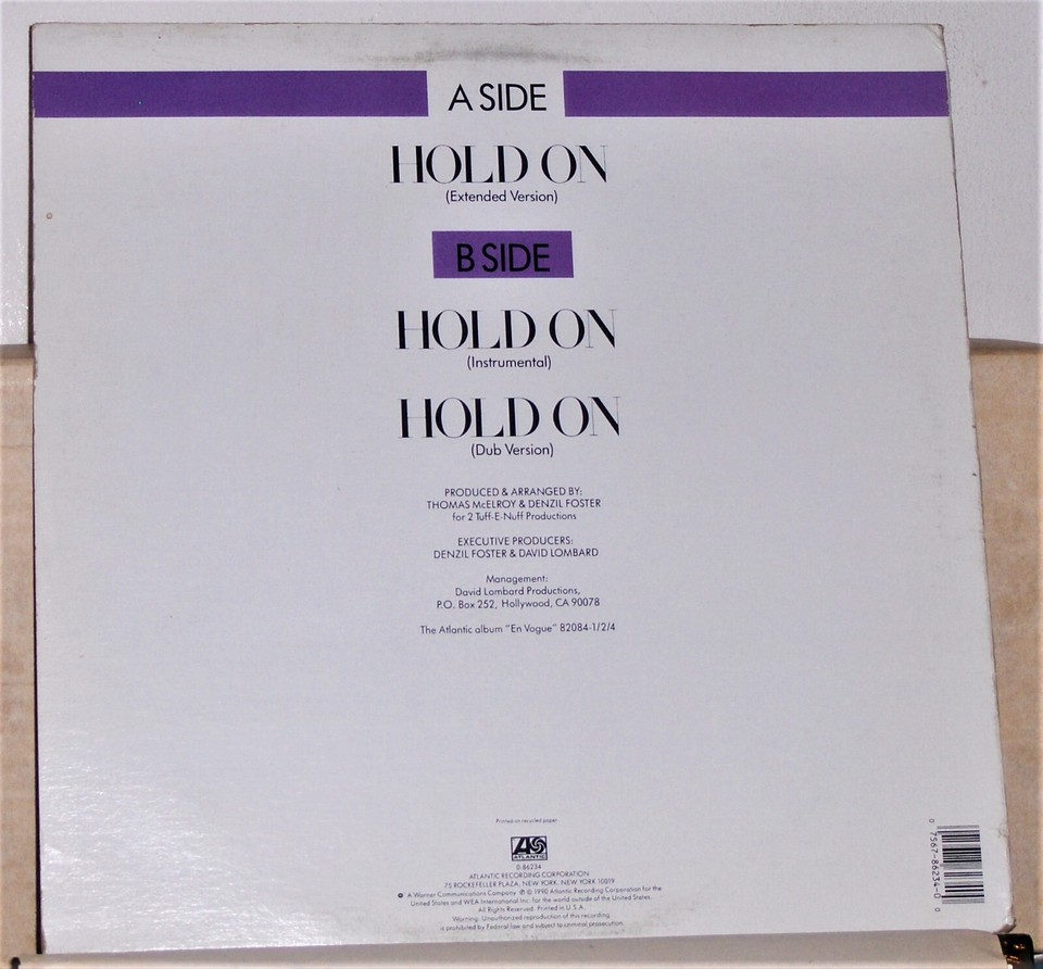 En Vogue – Hold On - 12 inch Single Vinyl Record | eBay