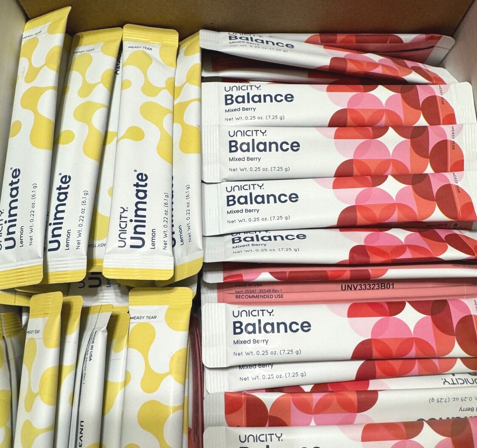 Unicity Balance Mixed Berry or Unimate Lemon Individual Packs - Exp 12/ ...