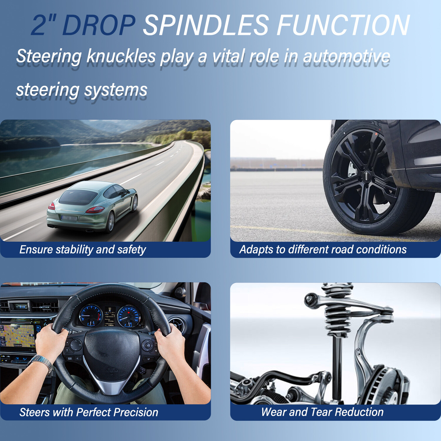 2" Inch Drop Spindle Front For 82-04 Chevy S10 / Gmc Sonoma Jimmy S15 ...