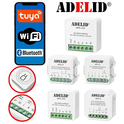 WiFi Mini Smart Schalter Modul Relais Lichtschalter 1/2 Gang Unterputz ...