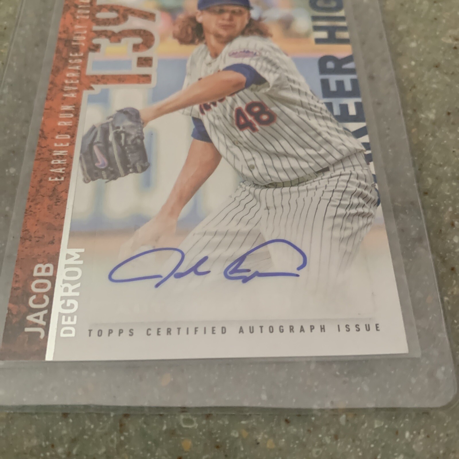 2015 Topps Career High Auto CH-JD Jacob DeGrom Autograph Mets Baseball ...