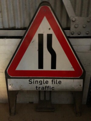 Road Narrows RIGHT - Chapter 8 road signs ( road works , safety ...